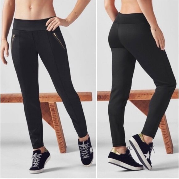 Fabletics | Pants & Jumpsuits | Nwt Fabletics Black Pull On Slacks Anzu Tregging Slim Fit Jogger ...
